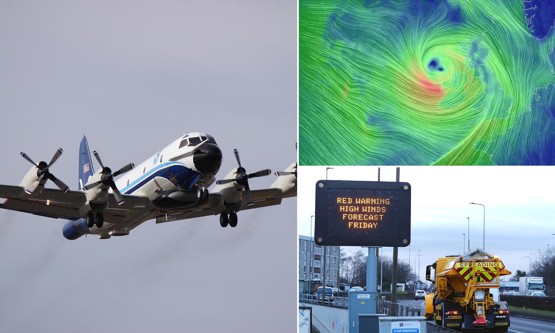 Hurricane hunting plane prepares to fly into Storm Eowyn