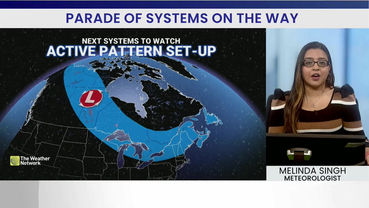 Active pattern to spread busy conditions across Canada to end January