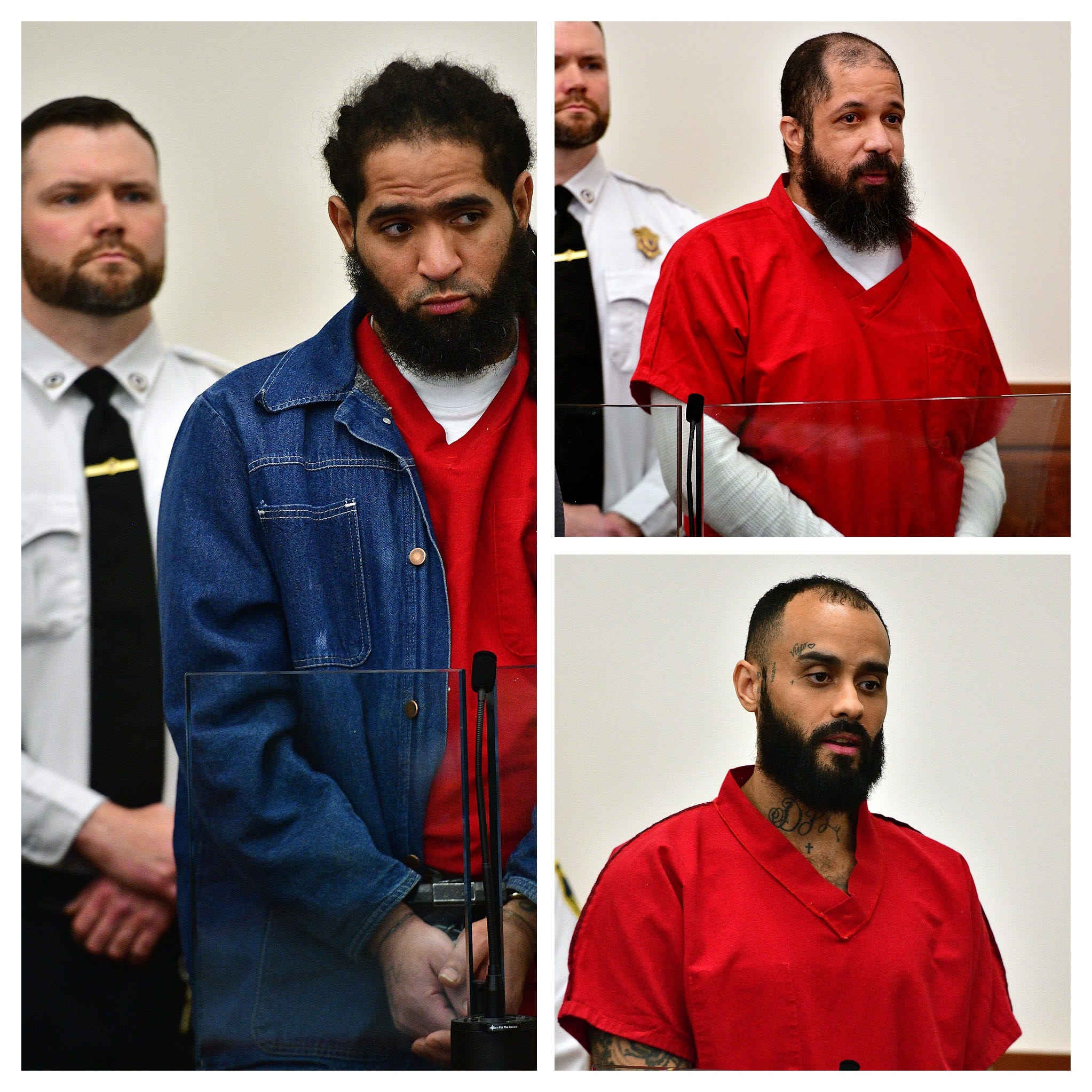 Correctional officers jam courtroom for arraignment of 3 charged in ...