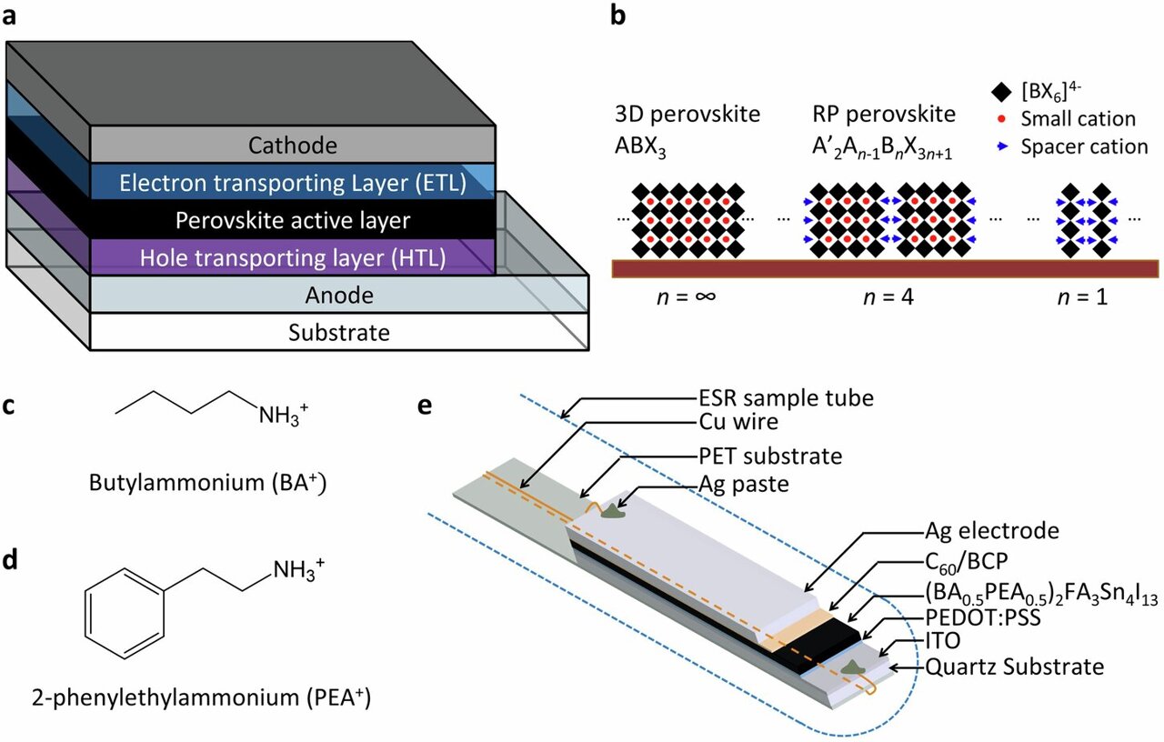 Electron spin resonance sheds light on tin-based perovskite solar cell ...