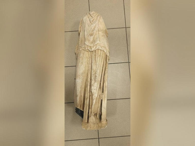 2,000-year-old Greek marble statue found discarded in the trash, police say