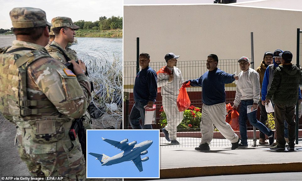 Troops arrive at southern border after Trump's executive order