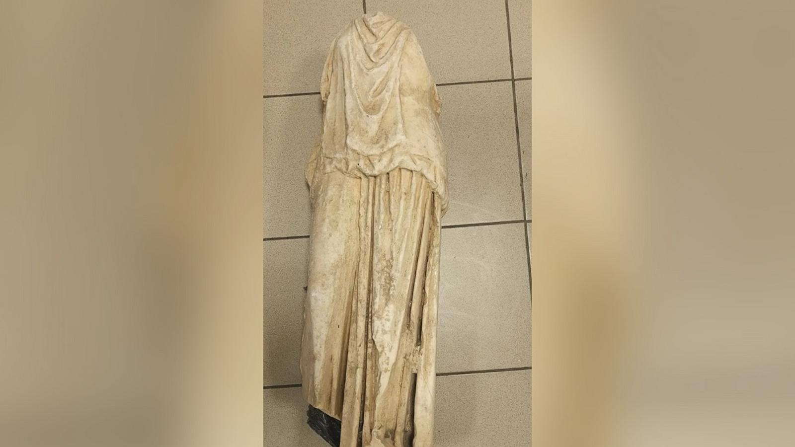 2,000-year-old Greek marble statue found discarded in the trash, police say