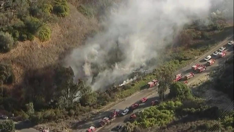 Photos captured from fires in La Jolla, Otay Mountain