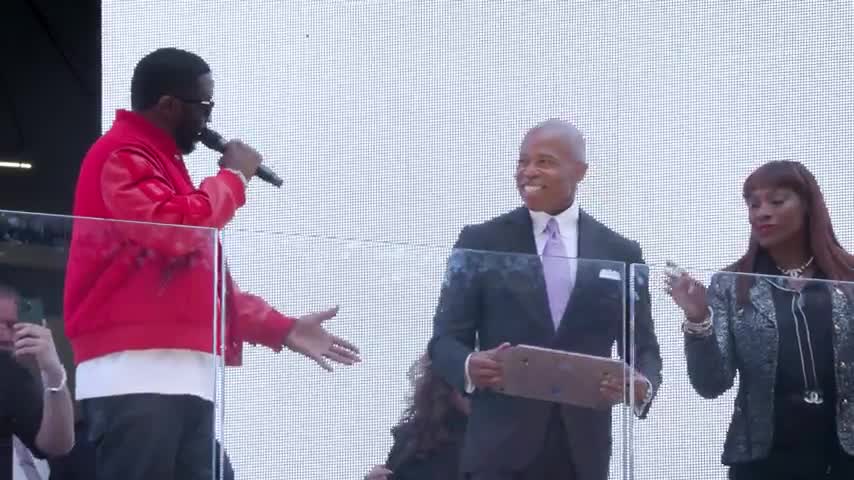New York Mayor Eric Adams Presents Diddy With Keys To The City