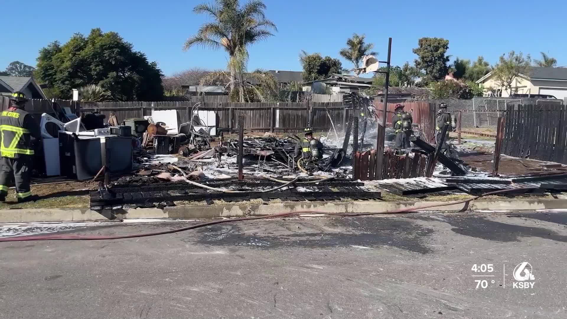 RV destroyed by fire in Grover Beach
