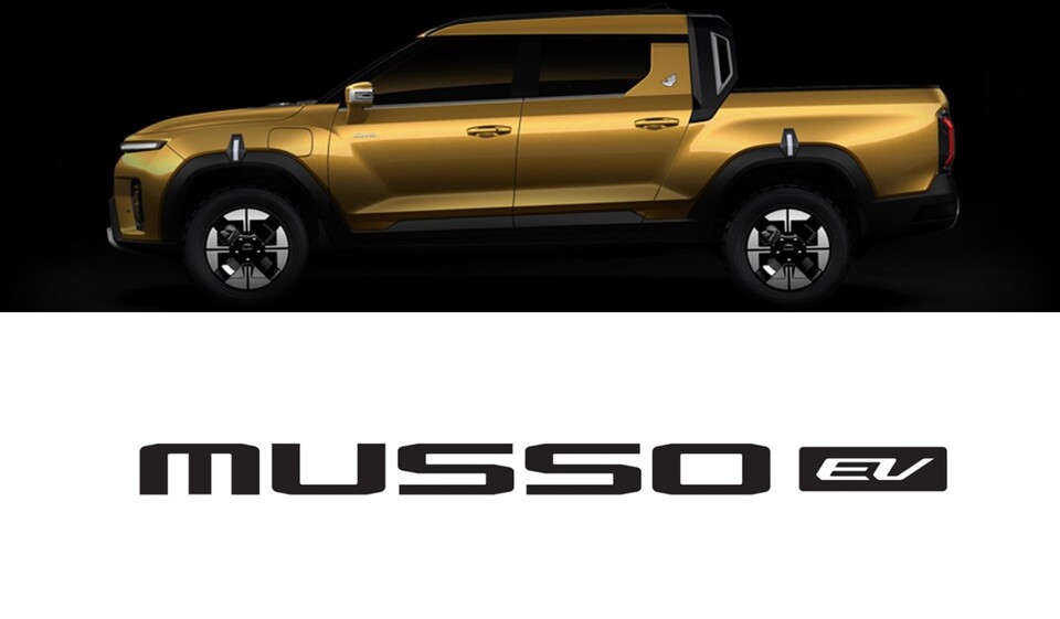 무쏘의 귀환! KGM, 전기 픽업 O100 차명 '무쏘 EV' 확정