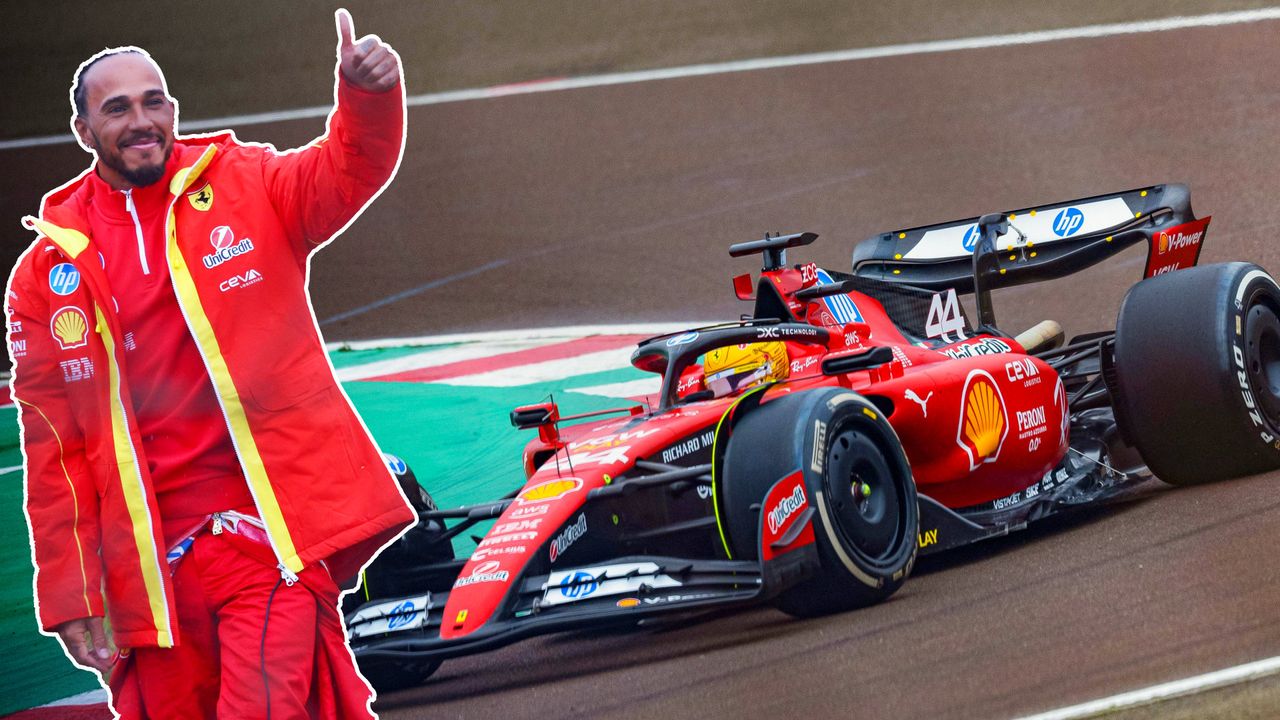 Lifelong dream: Lewis Hamilton completes first laps as Ferrari driver