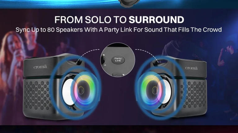 Croma 100W Bluetooth party speaker review: Big sound and fun features ...