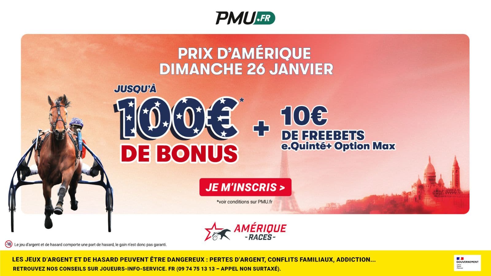 Avec l’offre de bienvenue PMU, vivez le prix d’Amérique Legend Race ...
