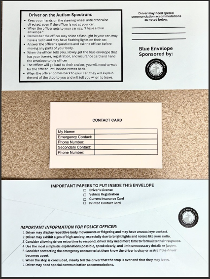 Blue Envelope program for drivers with autism starts in RI. Here's what ...
