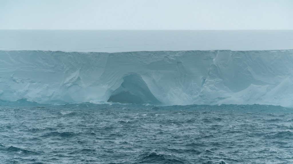 Giant iceberg visible from space is on a collision course with island