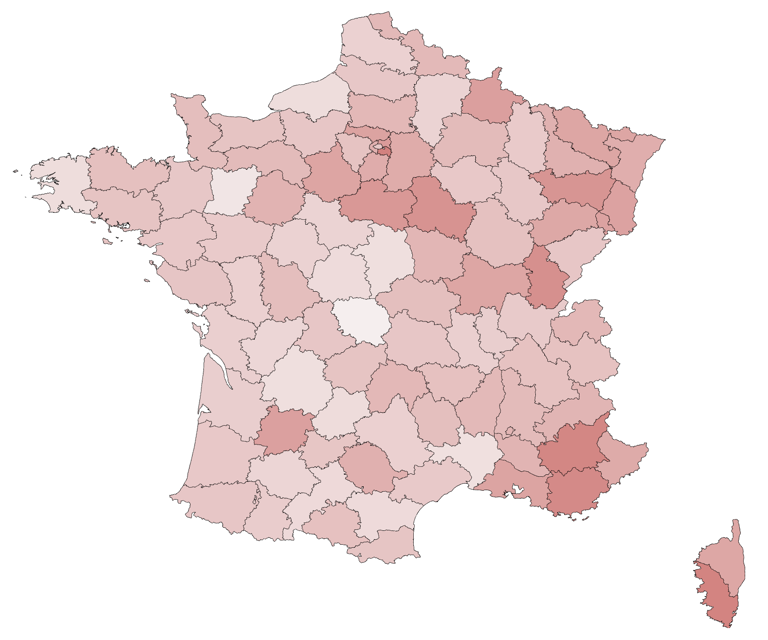 Grippe : la carte des départements les plus touchés par l'épidémie