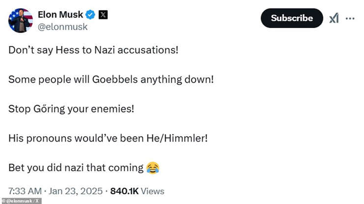 ADL turns on Elon Musk after defending his controversial 'Nazi' salute ADL turns on Elon Musk after defending his controversial 'Nazi' salute