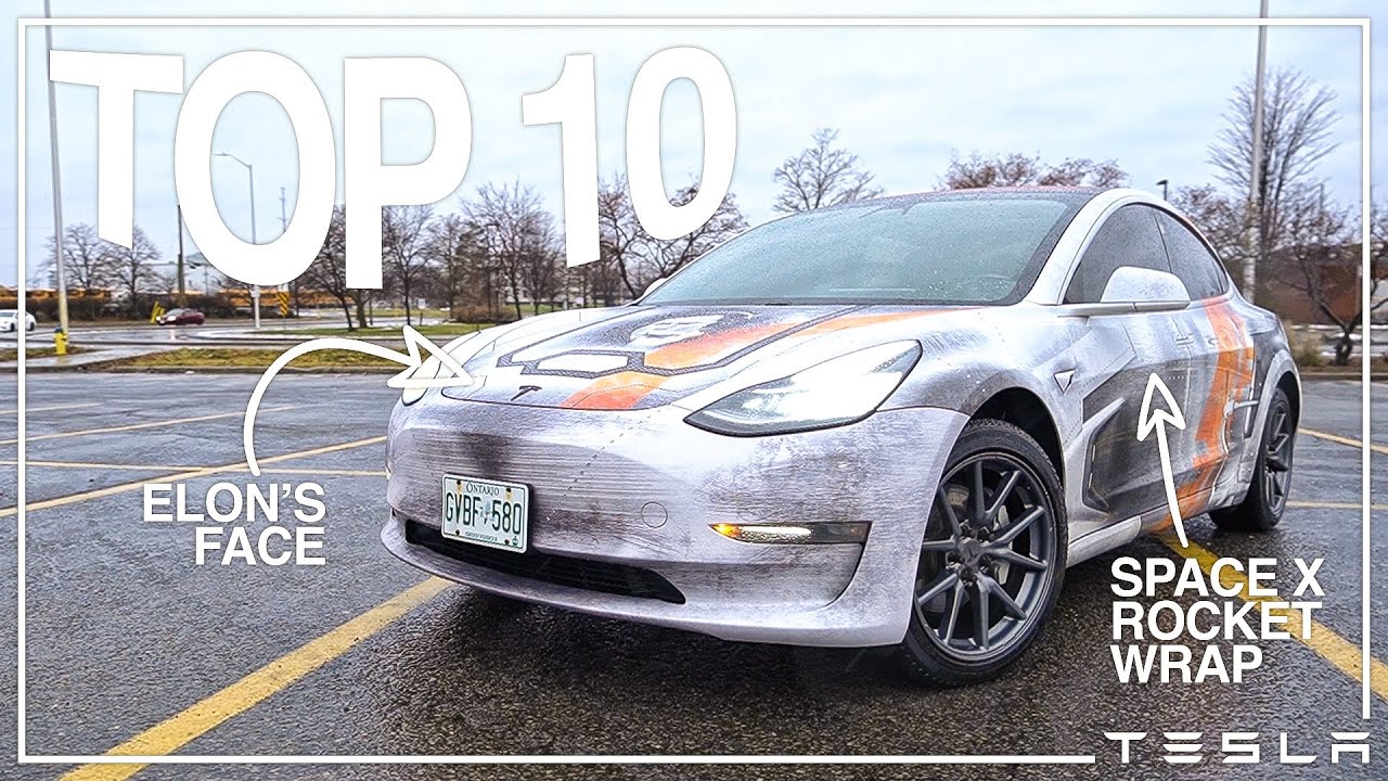 Top 10 Tesla Wraps - SpaceX Rocket Wrap