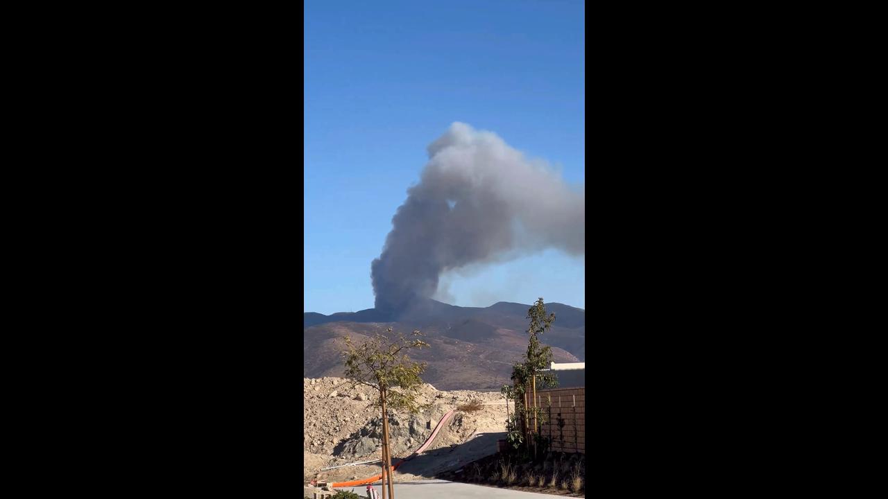 Fire erupts on Otay Mountain in San Diego, California