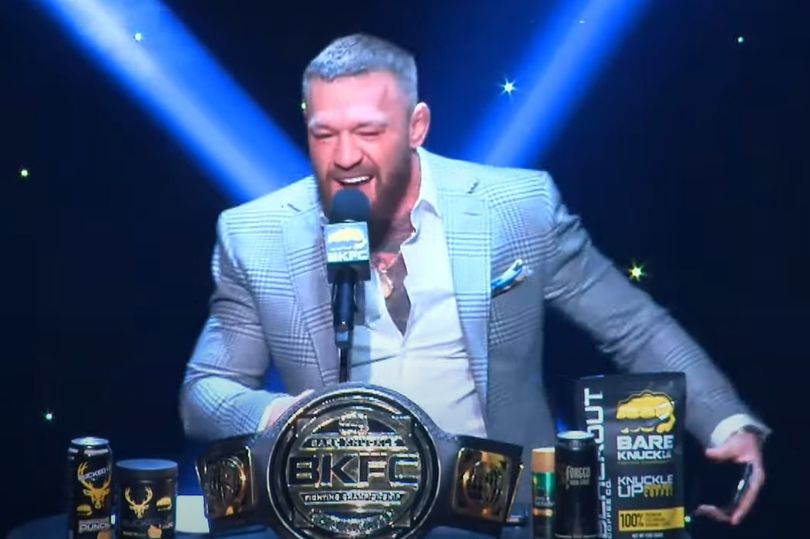 Conor McGregor raises eyebrows with behaviour at BKFC press conference ...