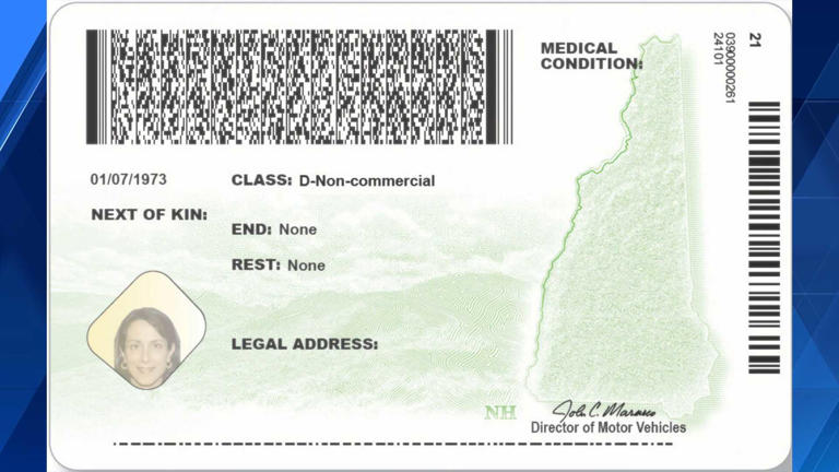New Hampshire unveils new design for driver's licenses, ID cards New Hampshire unveils new design for driver's licenses, ID cards