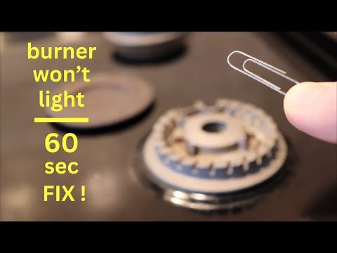 My Gas Burner Won't Light or Ignite on my Stove Top 60 Sec Fix