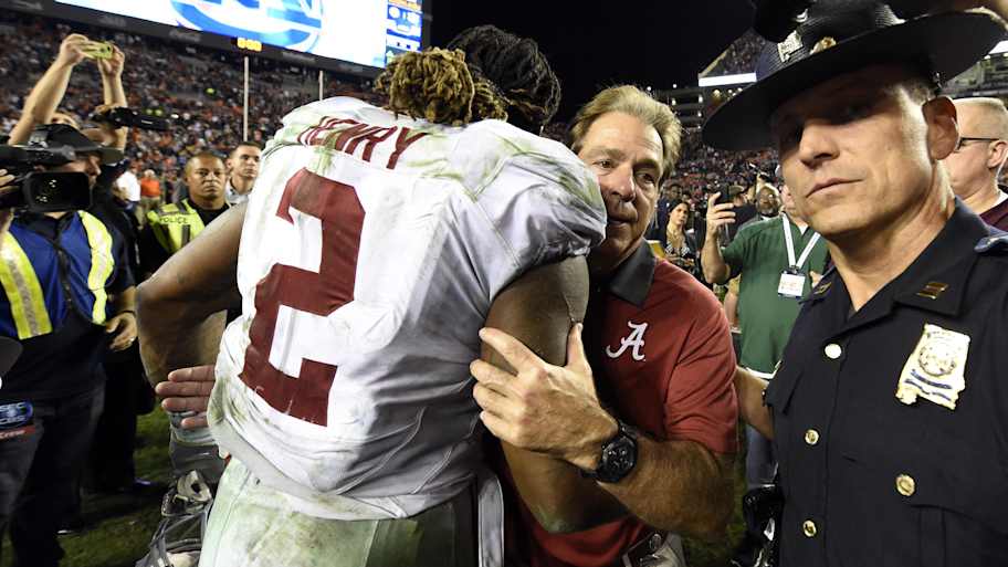 Nick Saban Told a Hilarious Derrick Henry Pass Blocking Story From Time ...