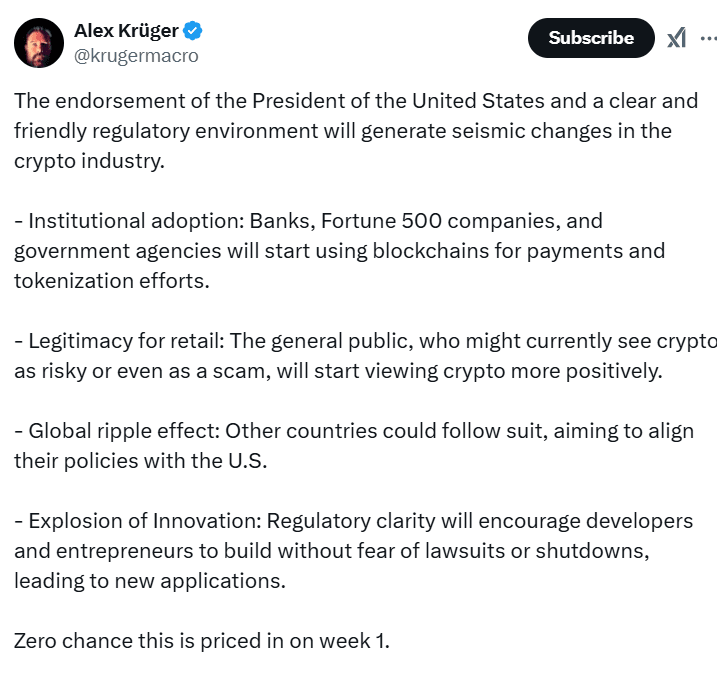 Trump’s executive order a ’game-changer’ for institutional crypto adoption