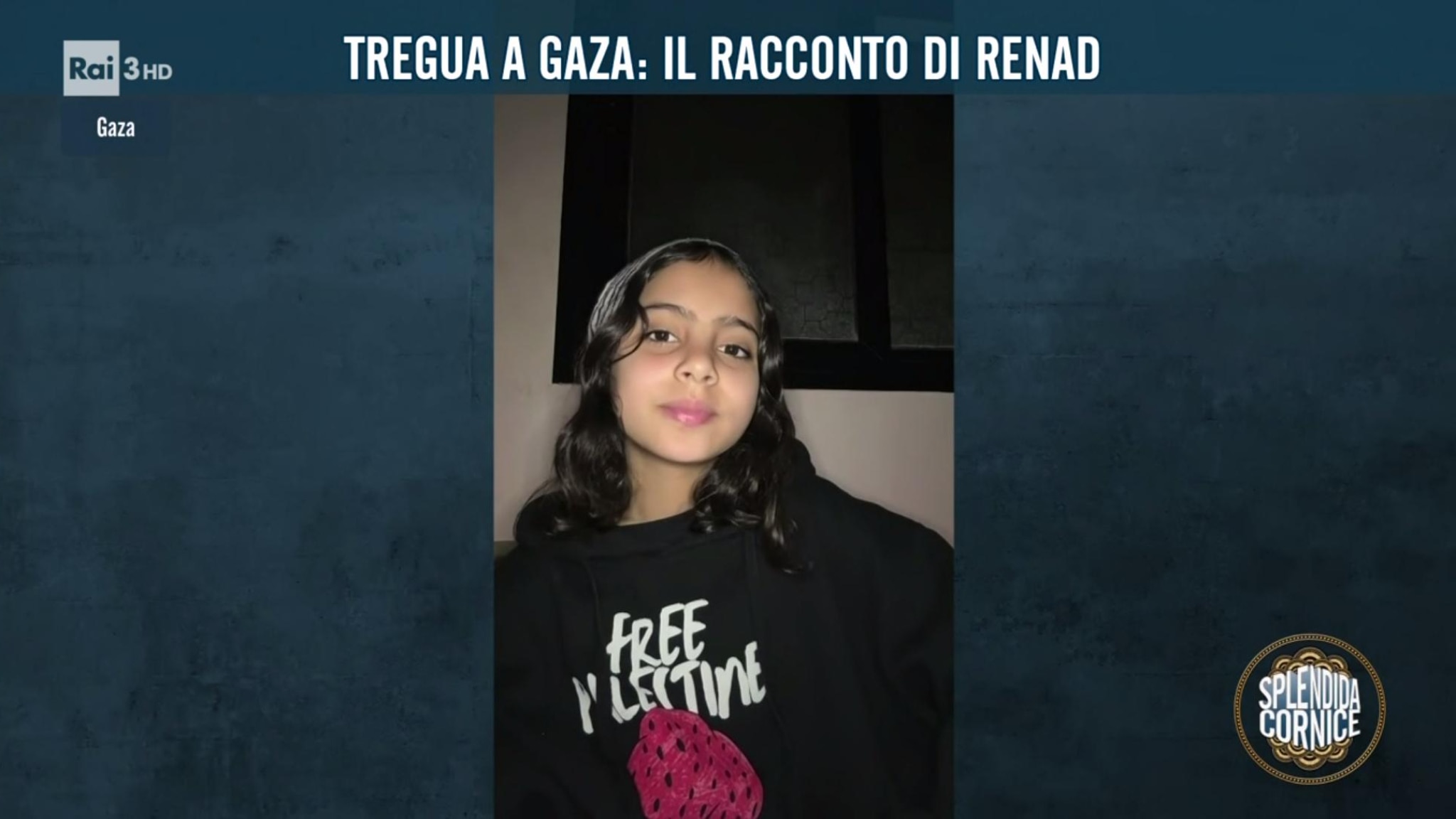 Tregua a Gaza, Cucciari in lacrime per Renad: "Finalmente posso ...