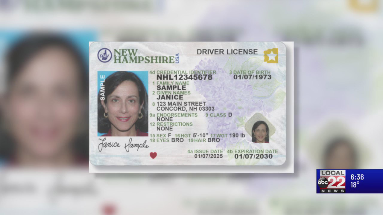 New Hampshire DMV debuts new license design New Hampshire DMV debuts new license design
