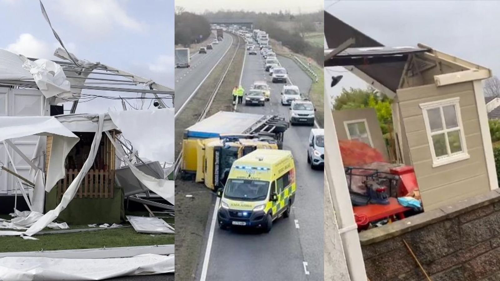 Dramatic footage shows wrath of Storm Eowyn