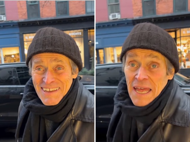 Willem Defoe non viene riconosciuto dal tiktoker. «Scusi signore, cosa ...