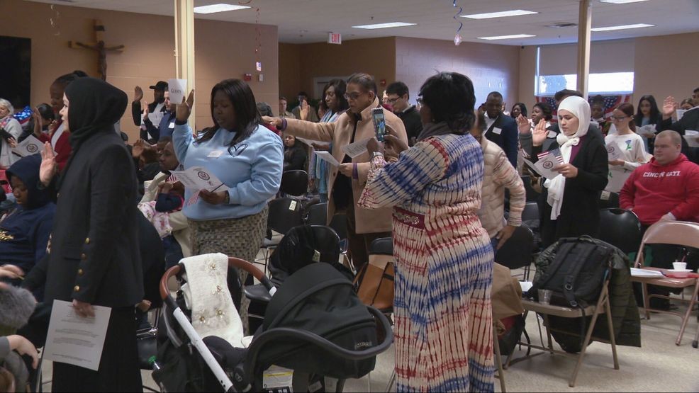 Dozens become citizens during naturalization ceremony at Tri-State school