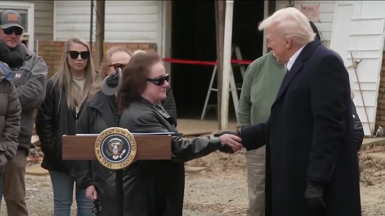 Pres. Trump visits Helene victims, proposes getting rid of FEMA