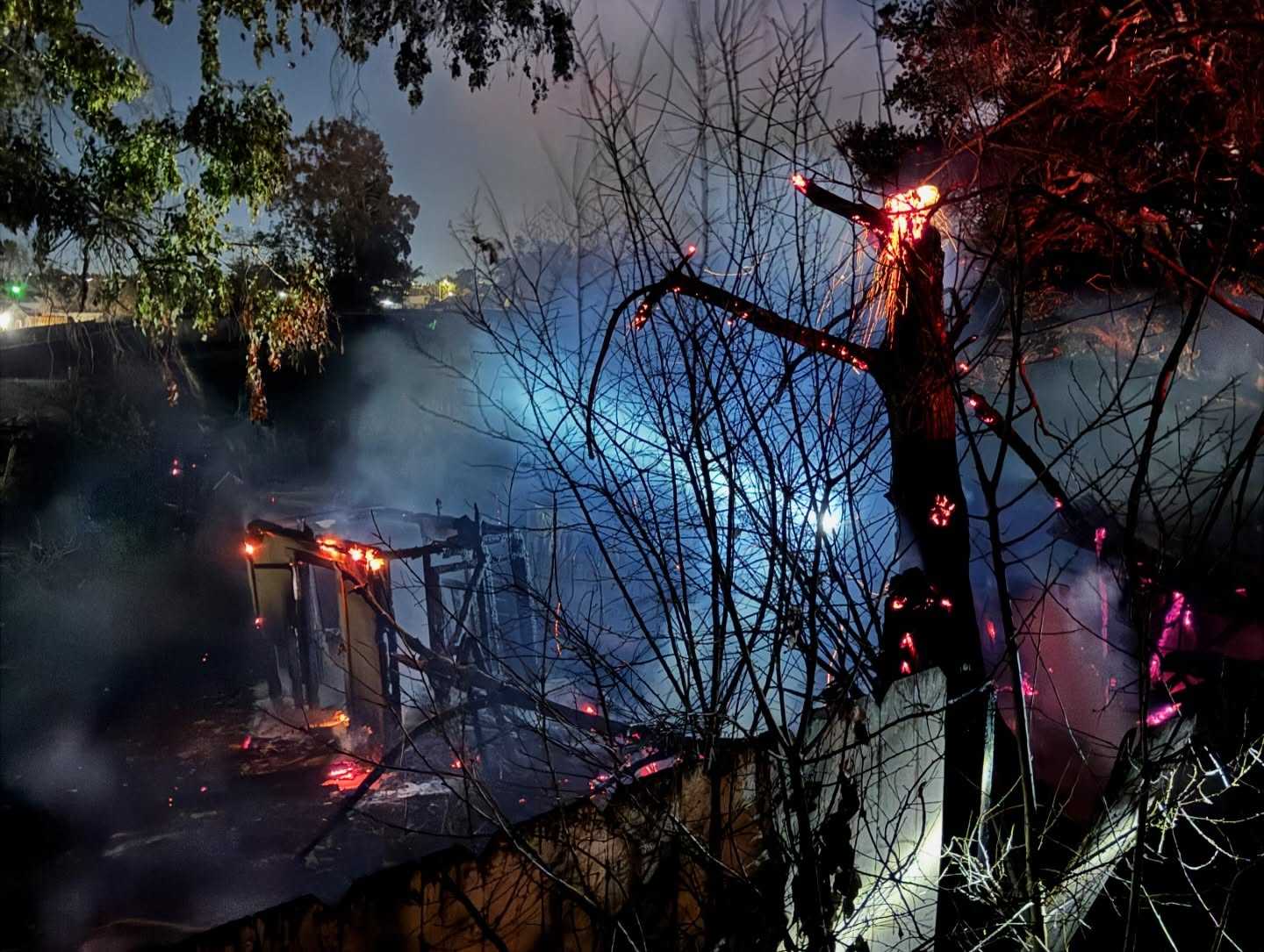 Salinas fire destroys several structures and a vehicle