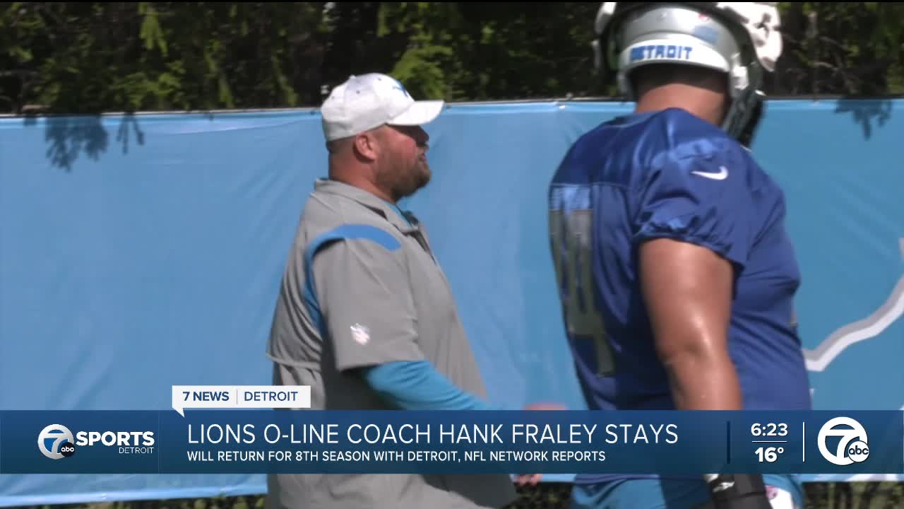 Lions keep offensive line coach Hank Fraley, per report