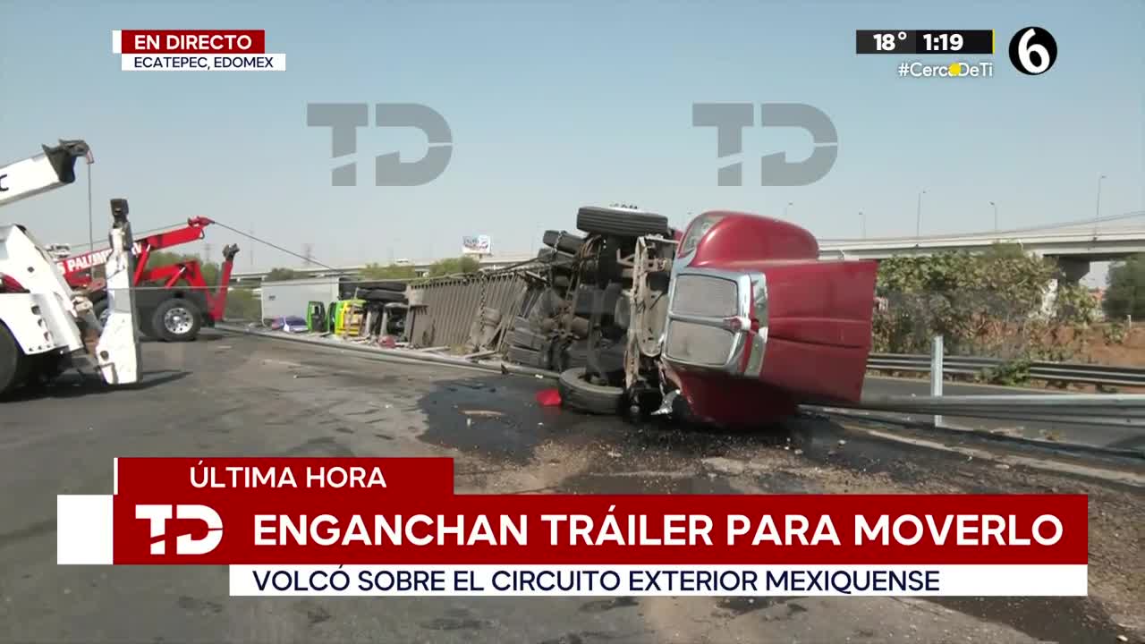 Continúan trabajando para retirar el tráiler volcado del Circuito ...