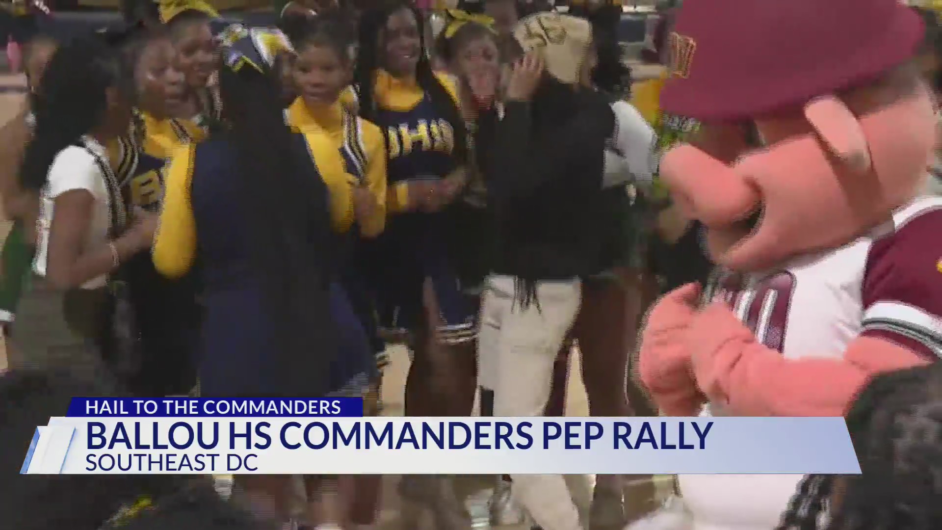 Ballou High School holds Commanders pep rally