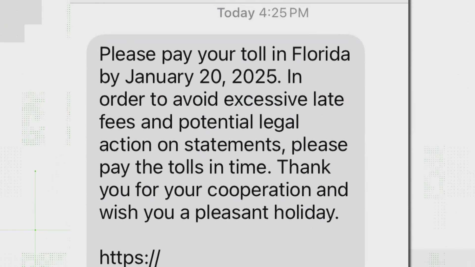 SunPass text scam once again making the rounds in Florida