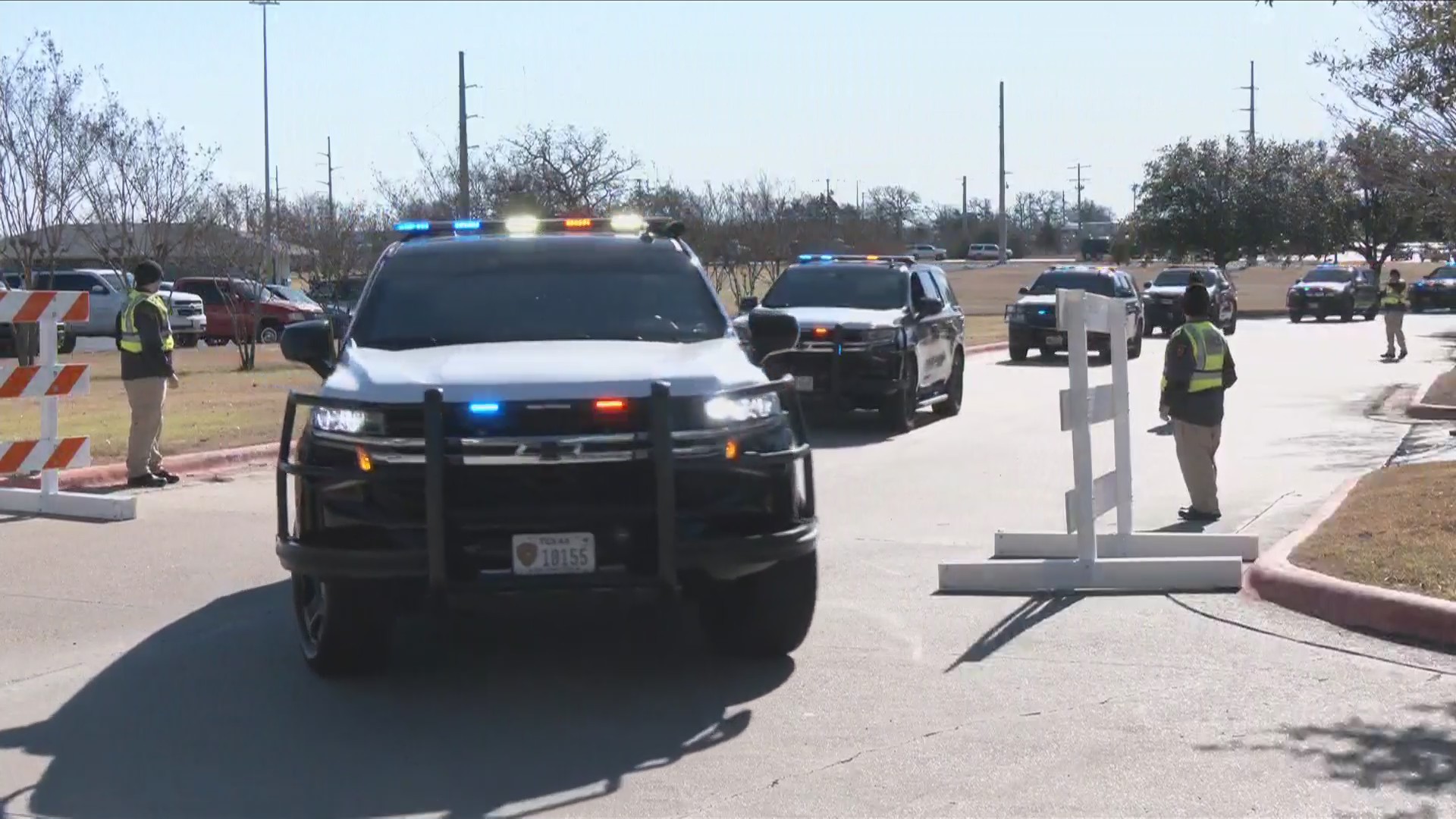 Procession for Sgt. Butler arrives in College Station