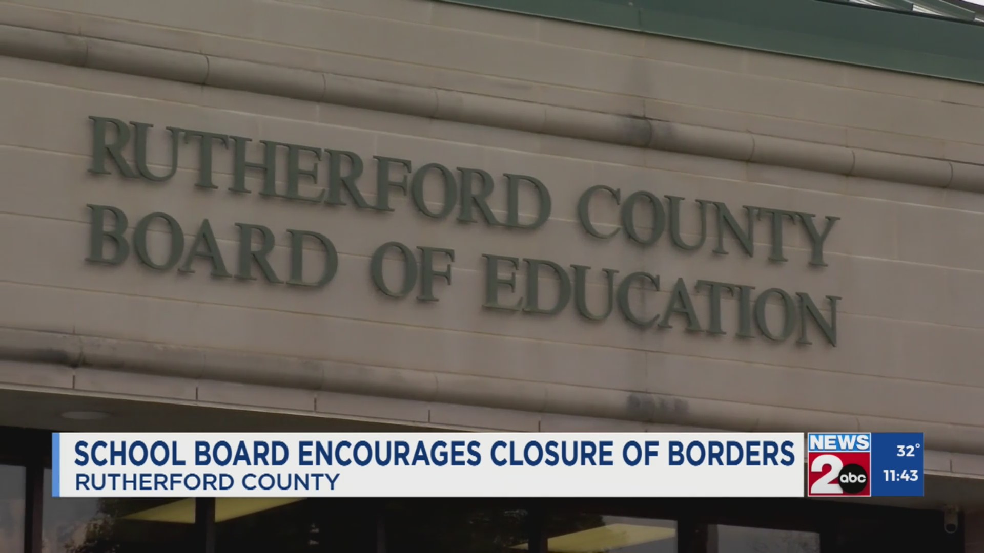 Rutherford County school board encourages closure of borders