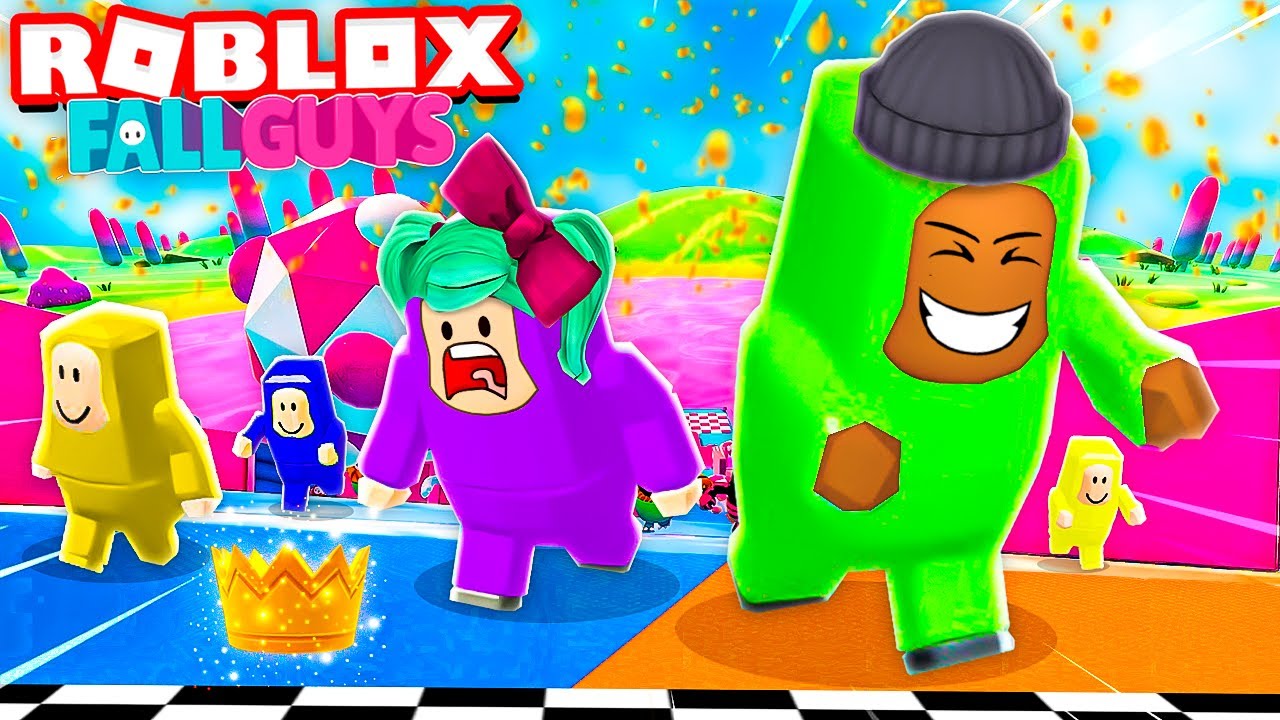 Fall Guys physics challenge in Roblox