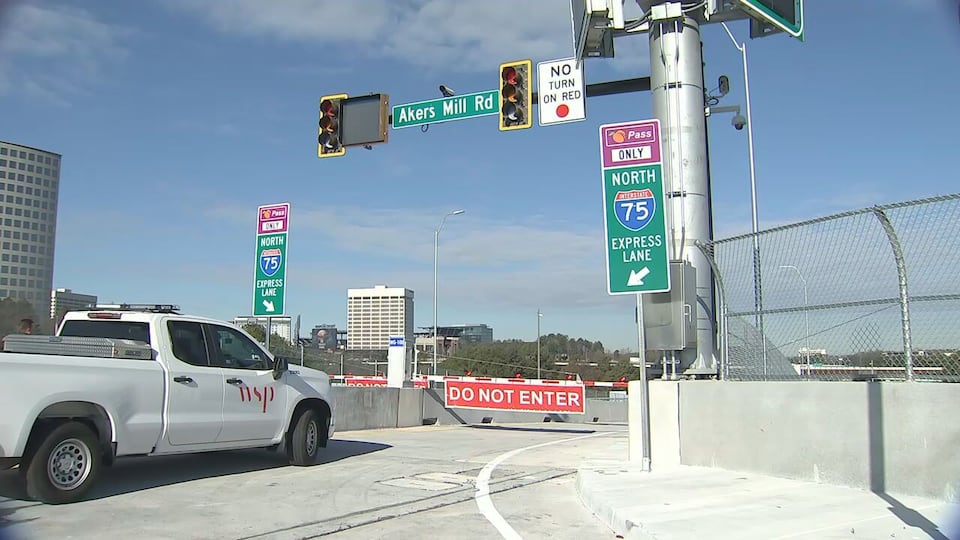 New I-75 express lane ramp opens near Truist Park after 3 years of ...
