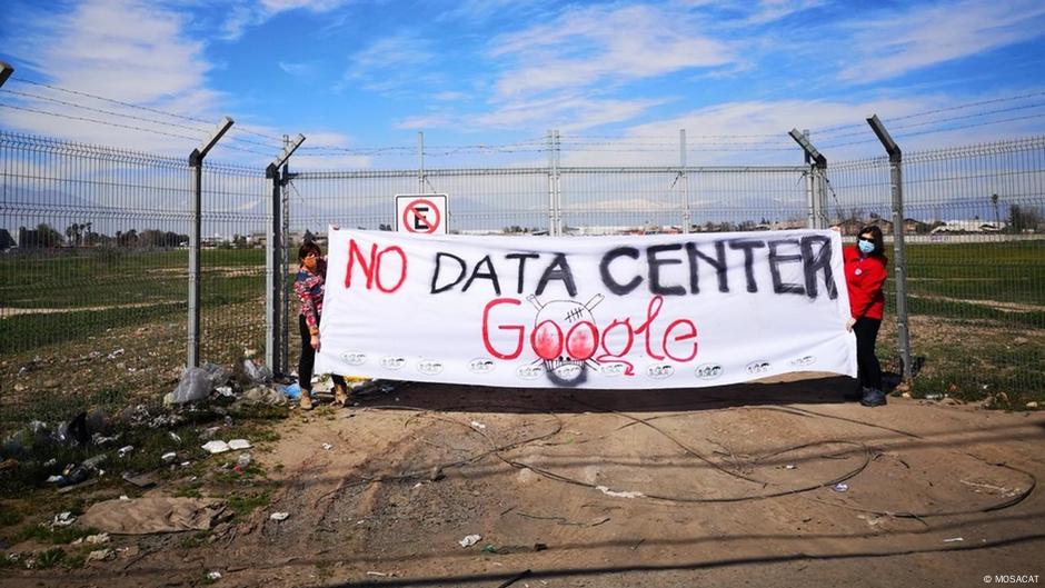 Protesters halt new data center