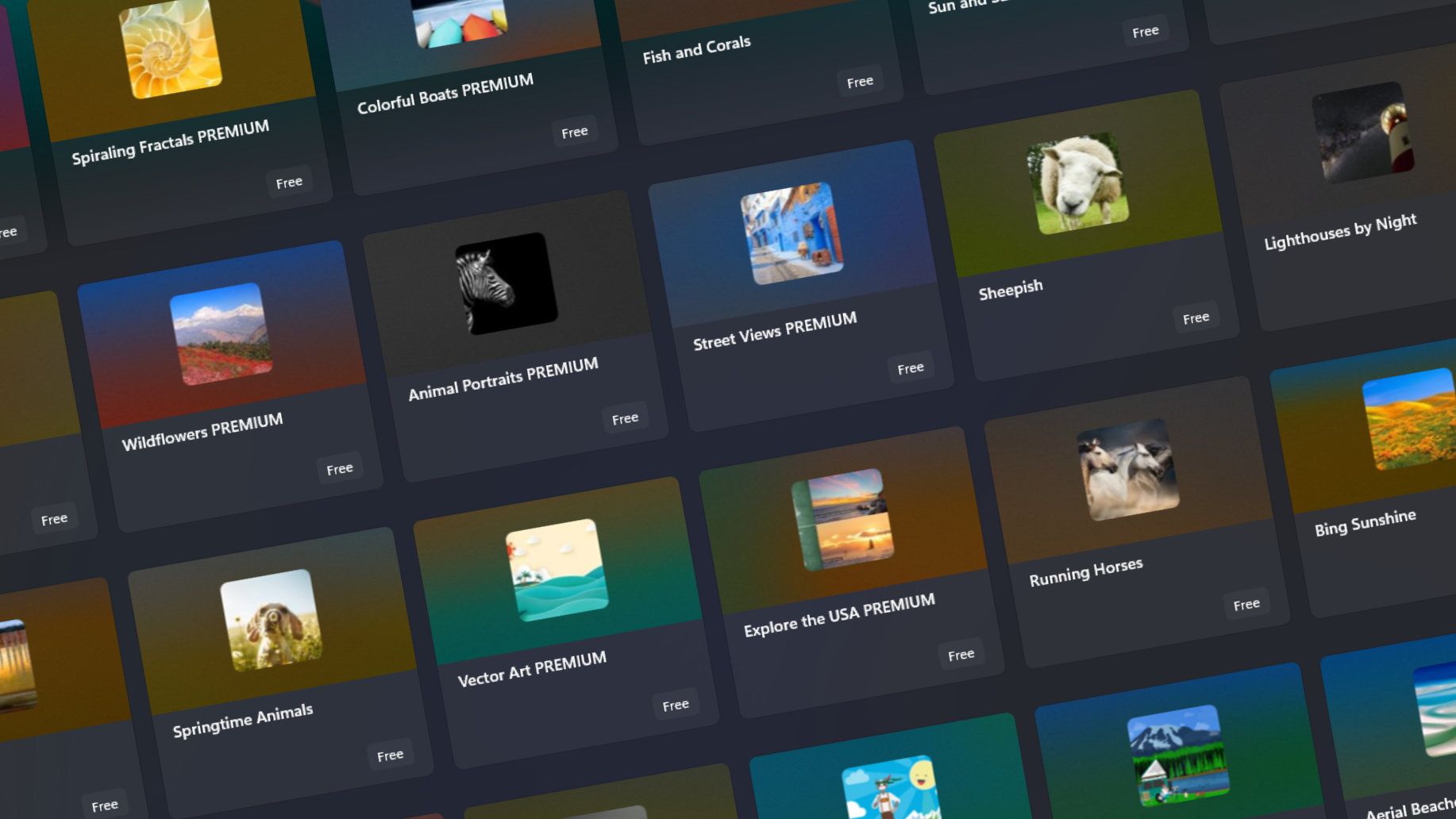 Microsoft replaces free wallpaper website with an unorganized mess in ...