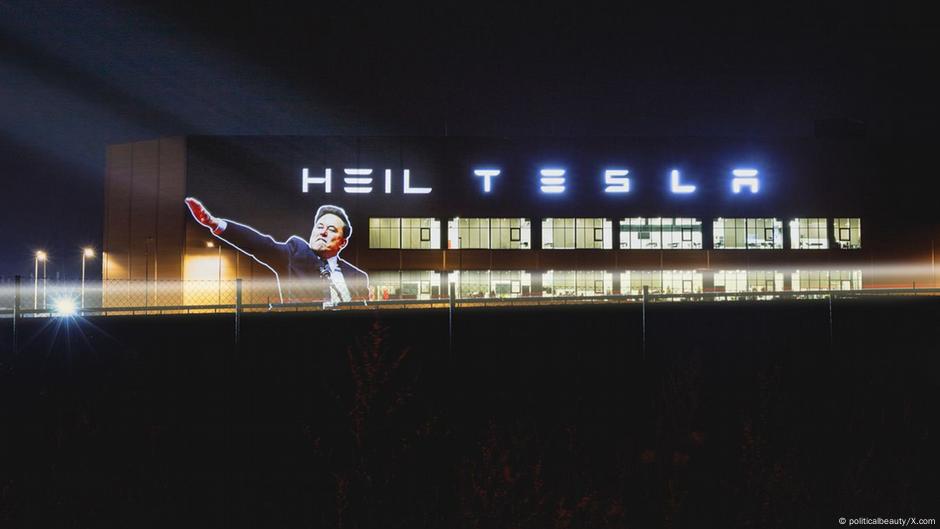 German police investigate Musk salute projected on Tesla factory