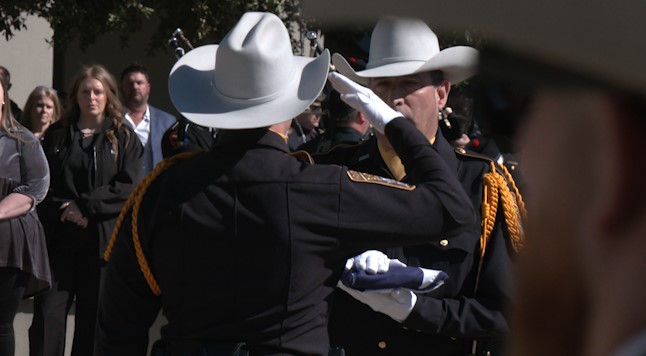 Officers Honor Sgt. Mark Butler in Police Funeral