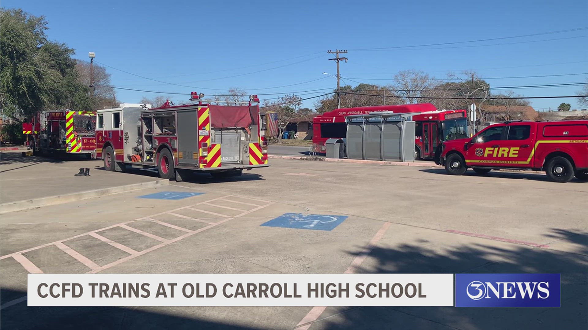 CCFD practices training at the old Carroll High School Campus