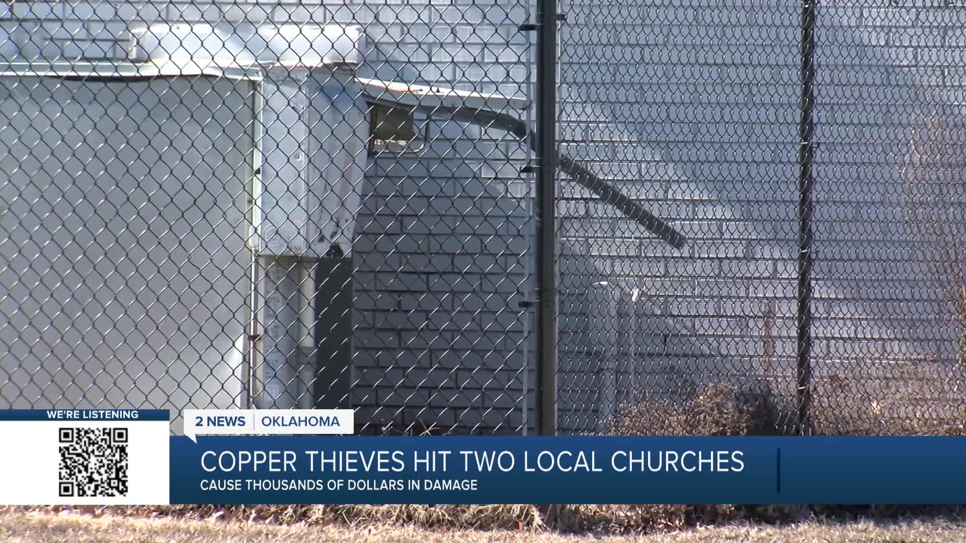 Copper thieves hit two local churches