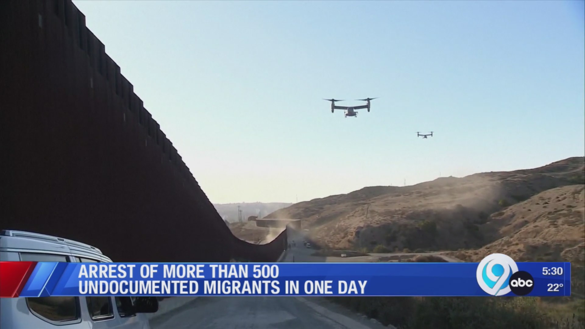 Arrest of more than 500 undocumented migrants in one day