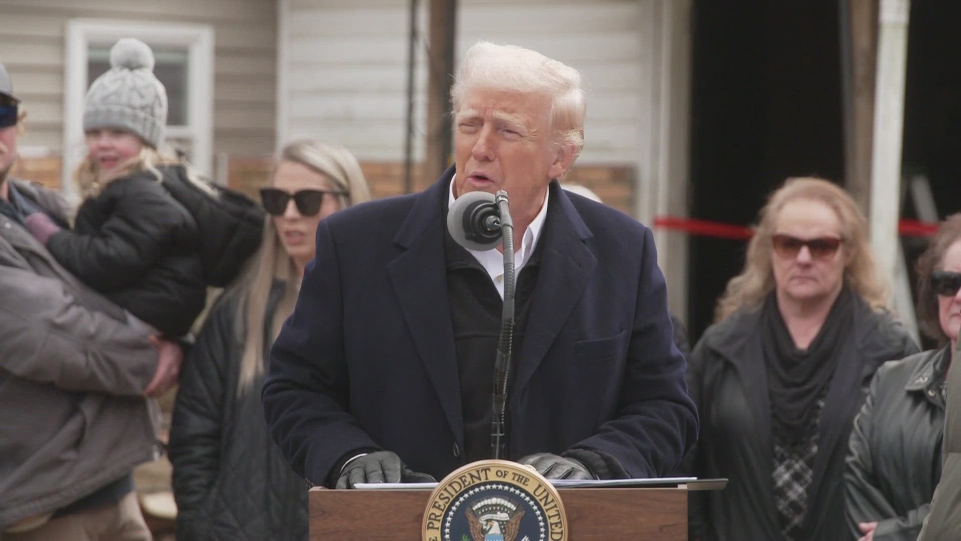 President Trump wraps up first week in office visiting communities ...
