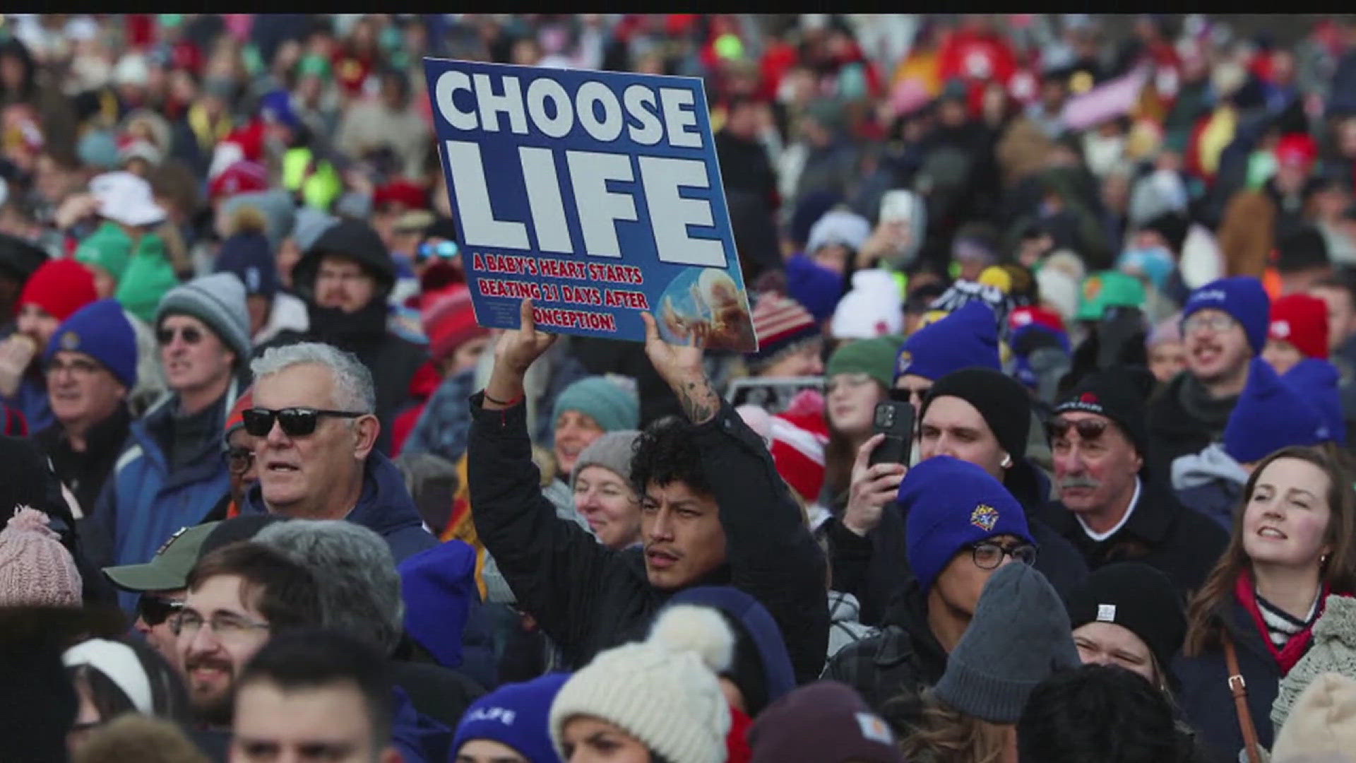 Anti-abortion activists march in Washington DC during 'March for Life ...