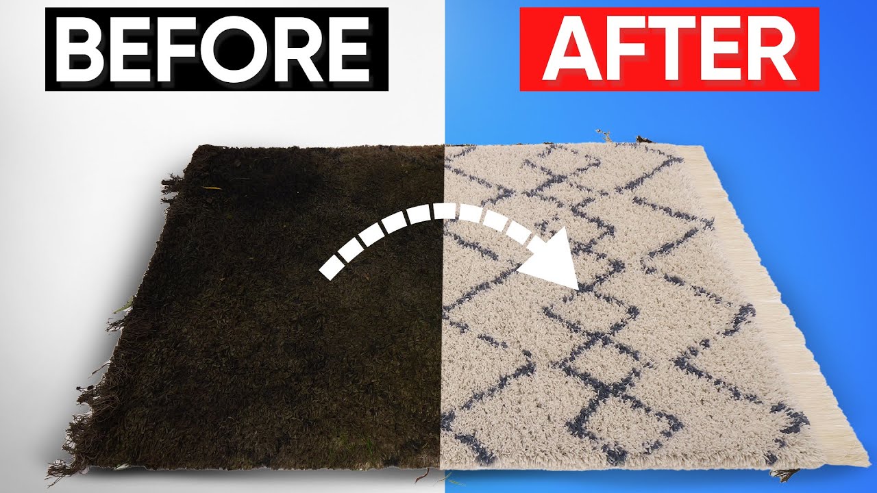 The Incredible Transformation Of A Flooded Rug ! Satisfying ASMR Carpet ...